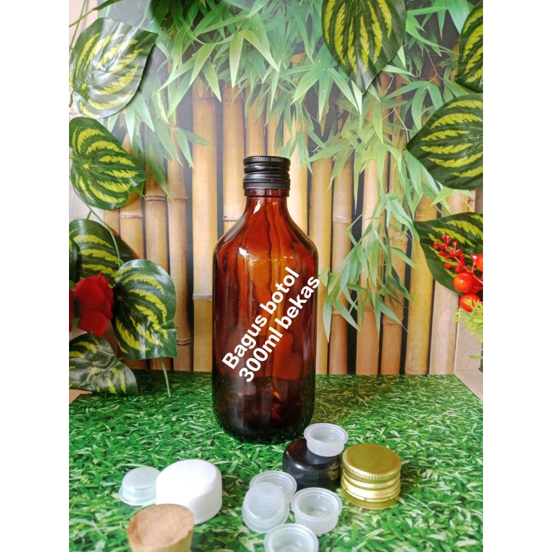 Jual botol kaca amber tonikum 300 ml botol kaca 100% BARU (isi paket ...