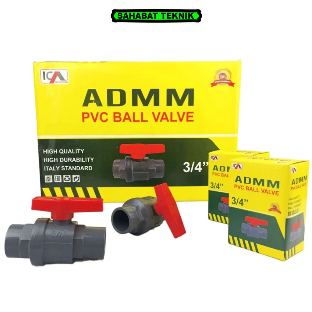 Jual ADMM PVC Ball Valve Polos 3/4” High Quality / Ballvalve PVC Stop ...