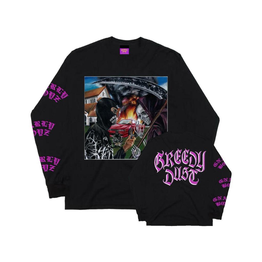 Jual GNARLY CLUB 'Face the Reaper - Cover' Black Long Sleeve T-Shirt ...