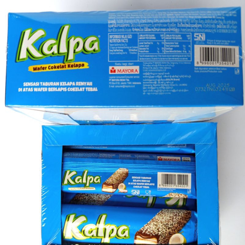 Jual Roma Kalpa / wafer cokelat tabur kelapa kemasan pack isi 12 ...