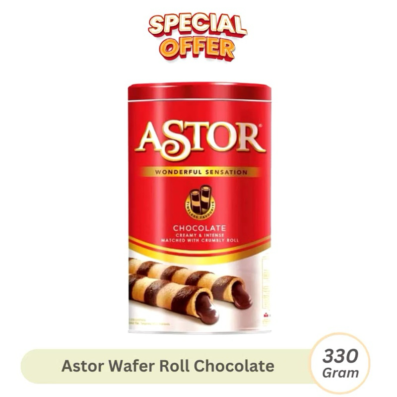 Jual Astor Wafer Roll Chocolate 330 Gram | Shopee Indonesia