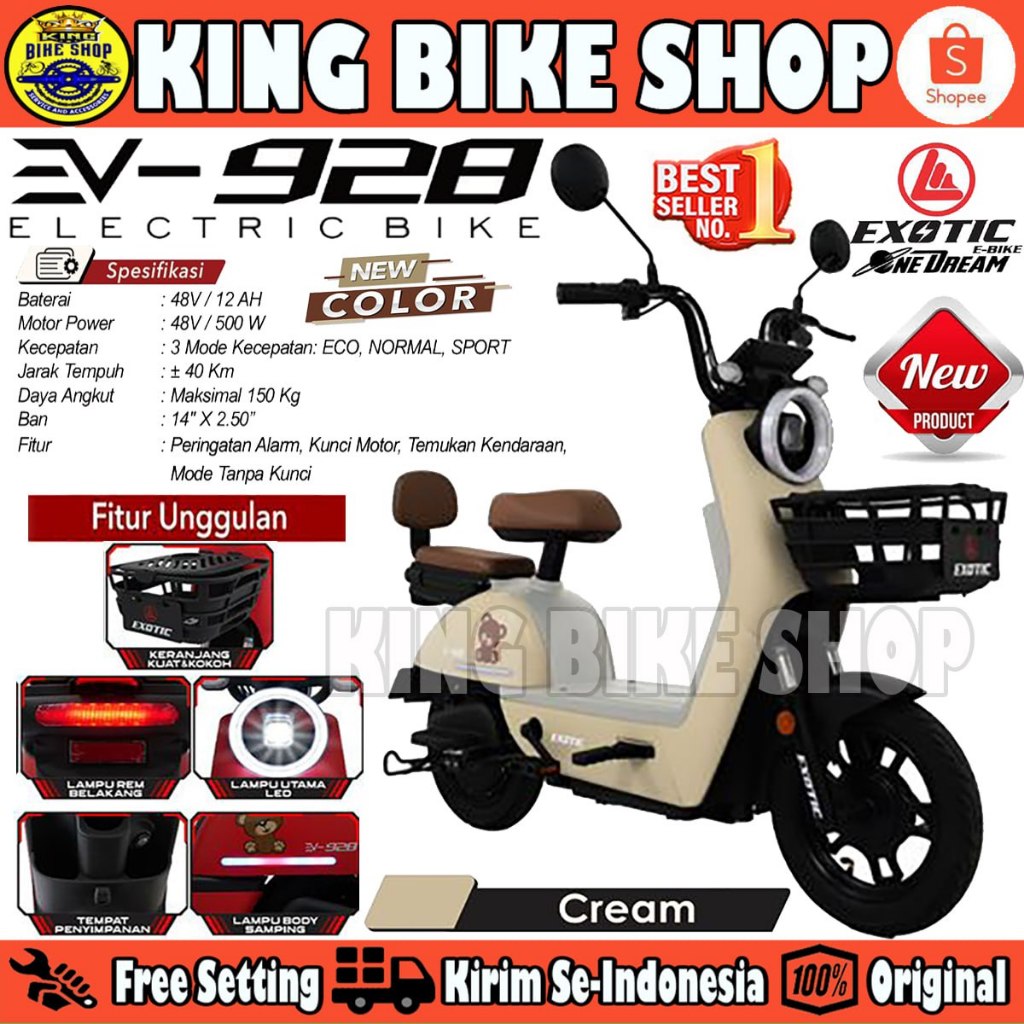 Jual Sepeda Listrik ET EV 928 BY PACIFIC 500 Watt Electric E Bike ...