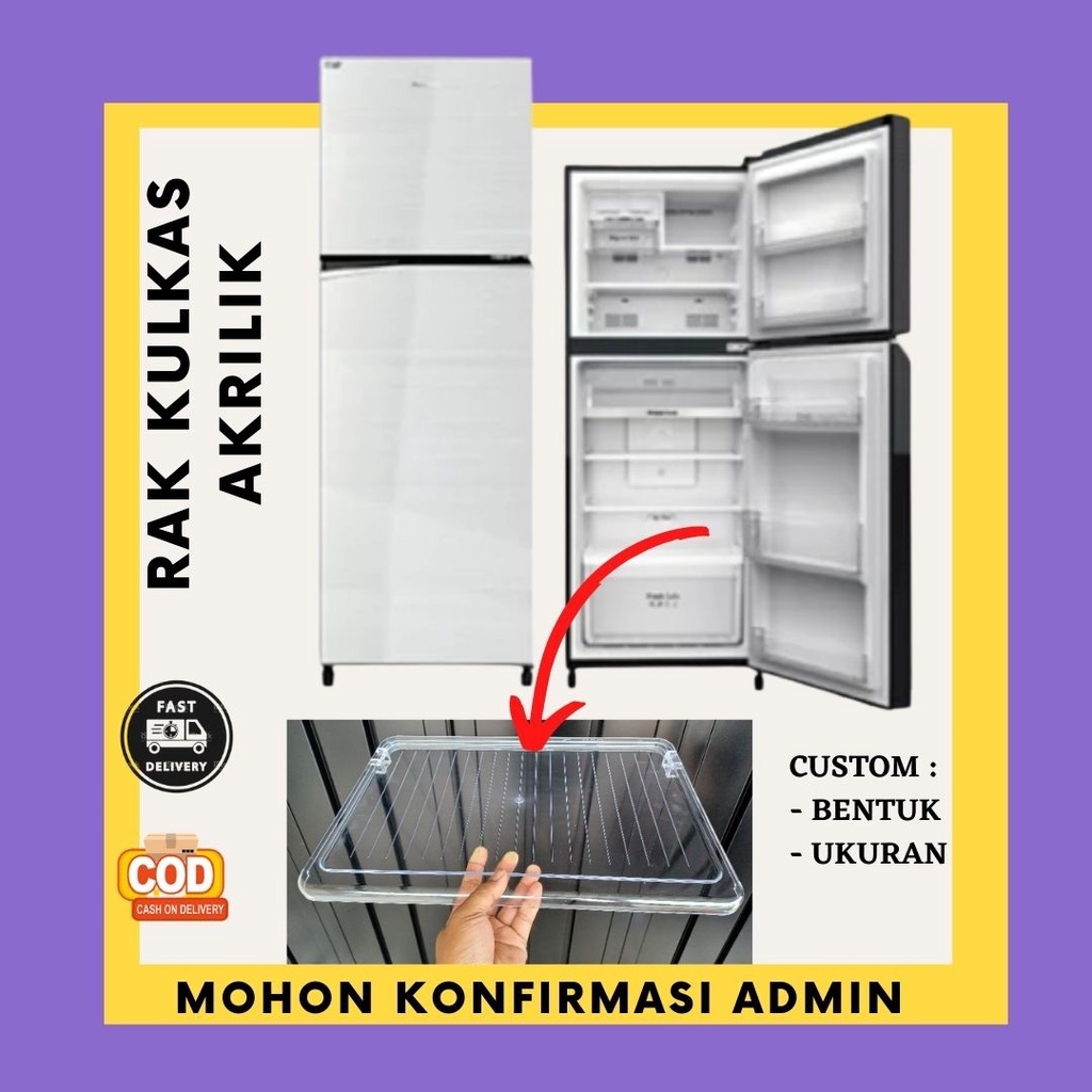 Jual Rak Kulkas Panasonic Rak Lemari Es Panasonic 2 Pintu Custom ...