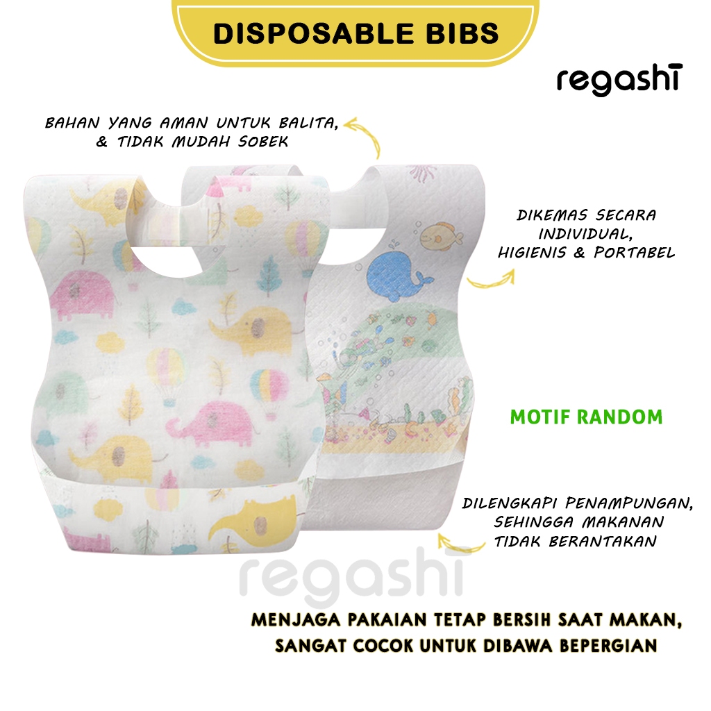Jual Disposable Baby Bibs | Celemek Anak Sekali Pakai | Tatakan Baju ...