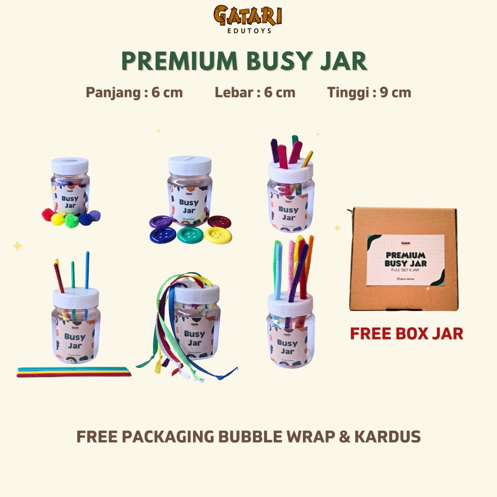 Jual Premium Busy Jar / Montessori Premium Busy Jar | Shopee Indonesia