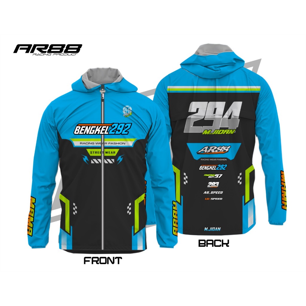 Jual JAKET RACING COSTUM taslan/parasut FREE DESAIN | Shopee Indonesia