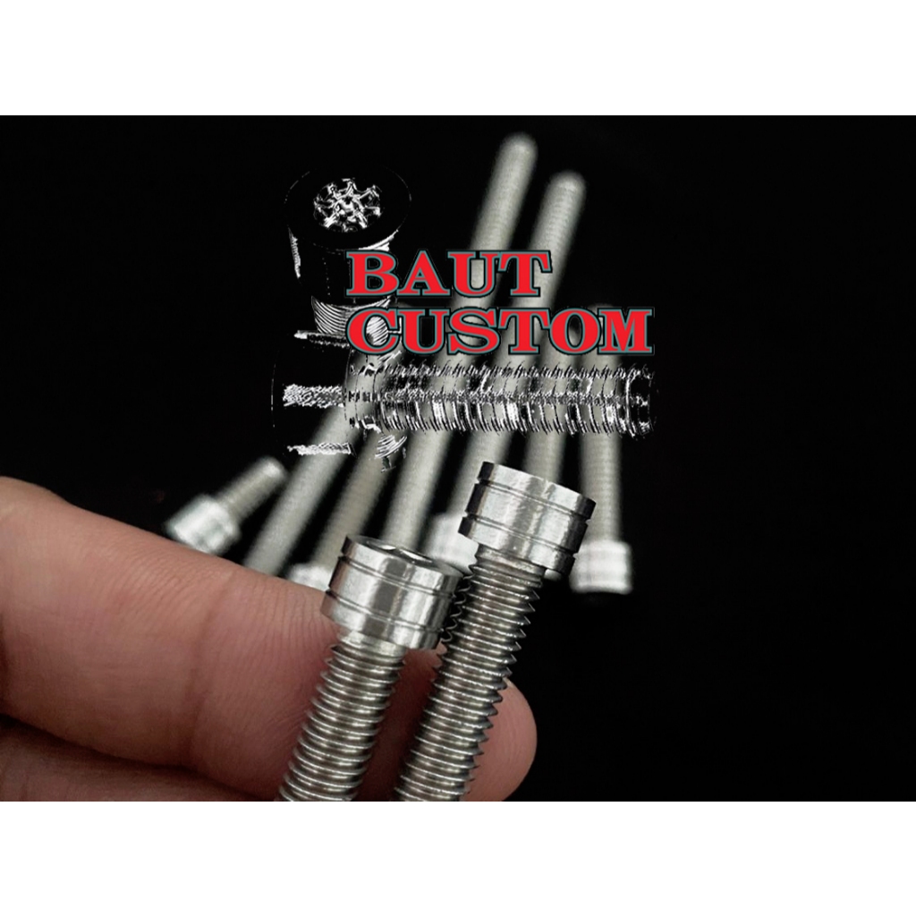 Jual Baut 10 / Baut M6 / Baut L5 Stainless Model Custom Two Lines ...