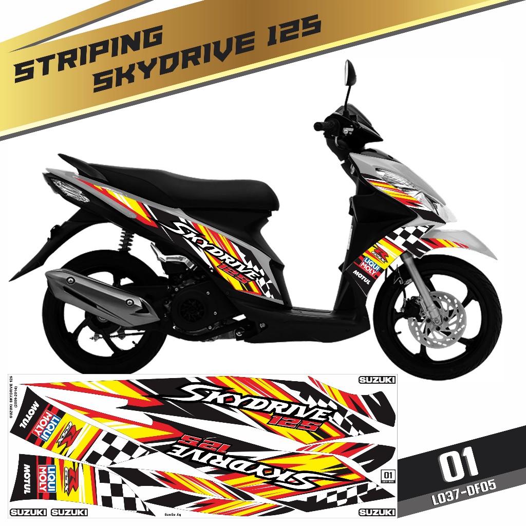 Jual Stiker striping Decal Suzuki Skydrive 125 2009-2014 Semifullbody ...
