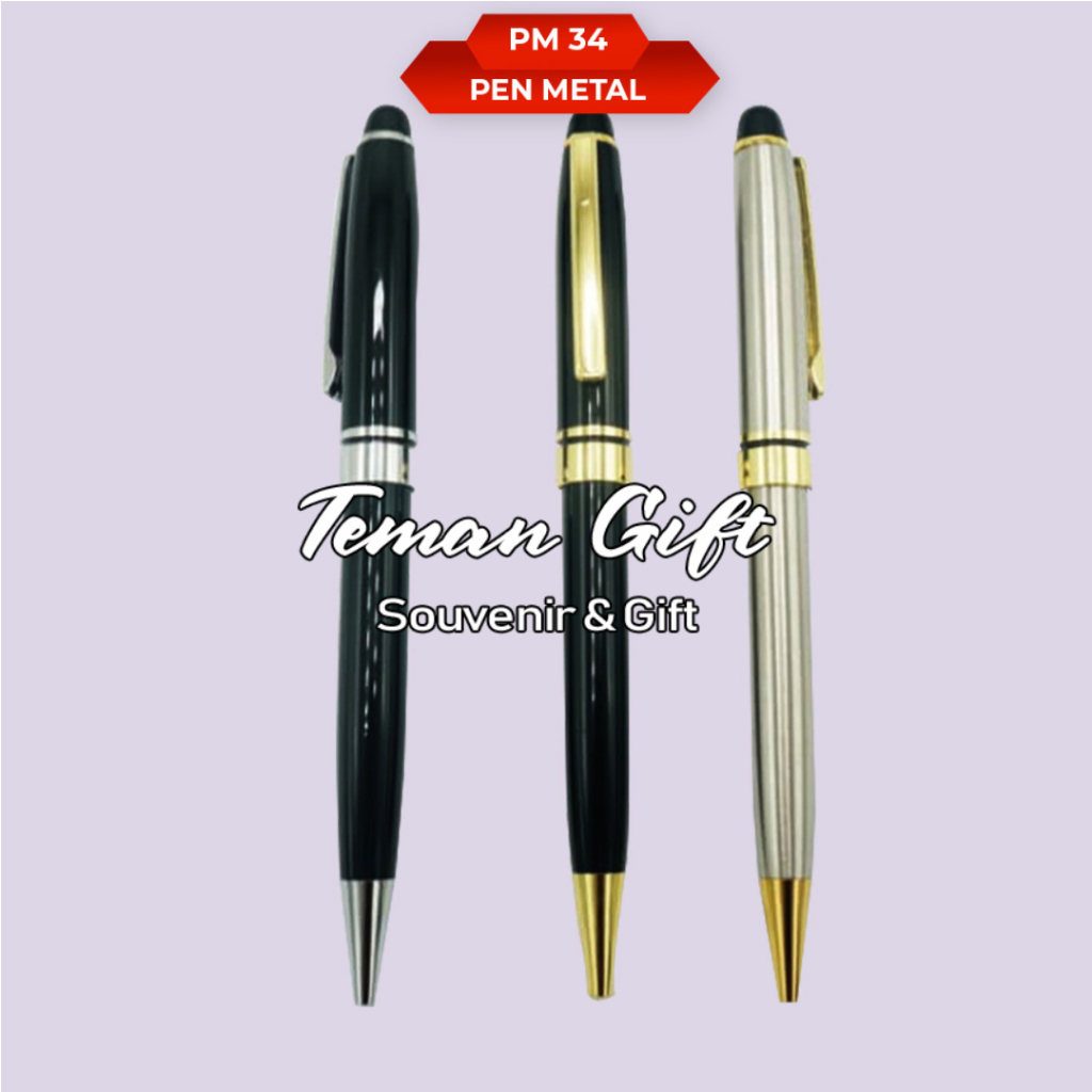 Jual Pen Metal Pulpen Stainless Besi Custom Grafir Logo Nama Ballpoint ...