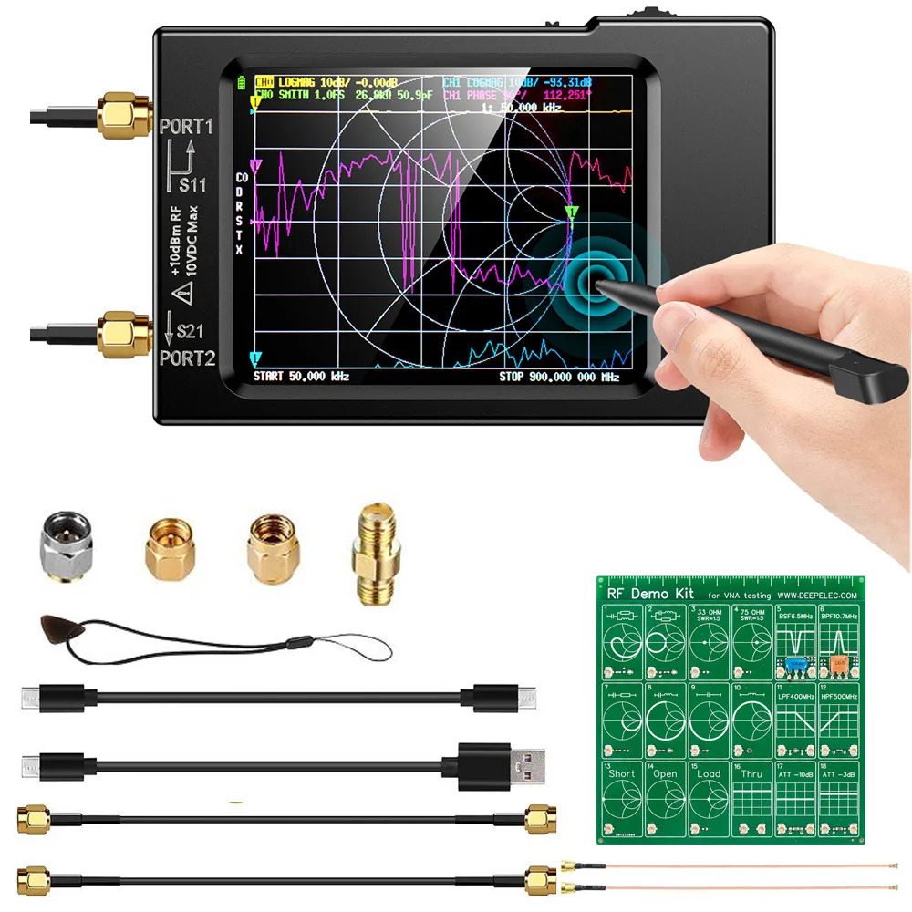 Jual NanoVNA-H Vector Network Antena Analyzer 10KHz-1.5GHz MF HF VHF ...