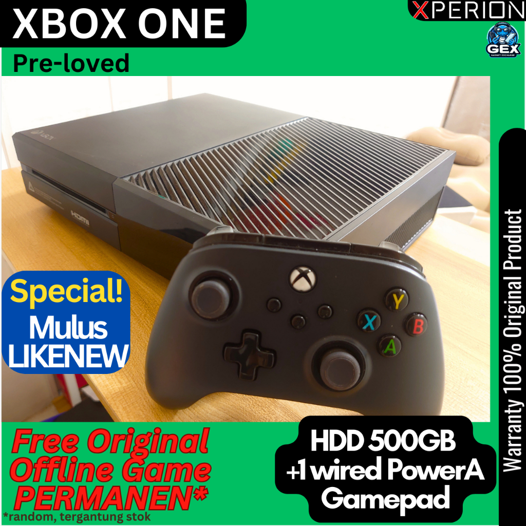 Jual XBOX One 500 +750gb original fullset bekas mulus include game ...