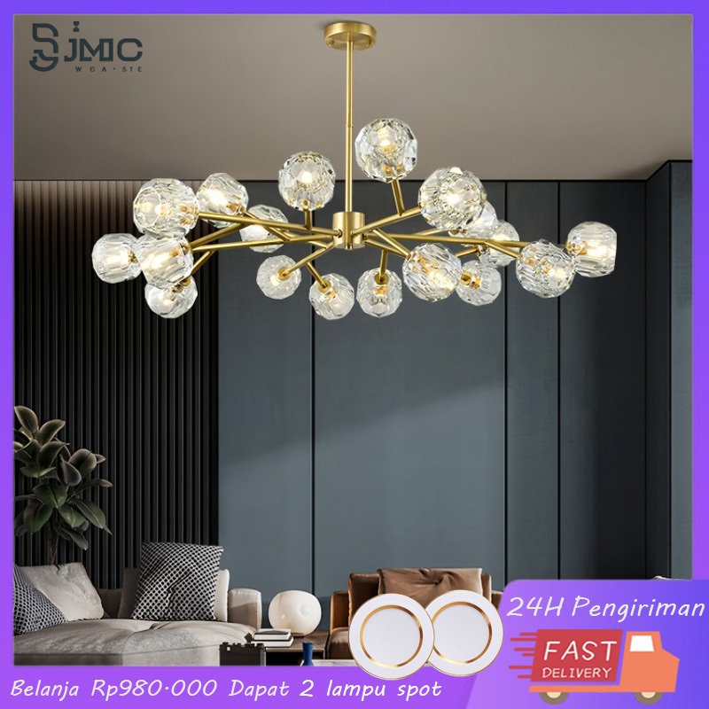 Jual Lampu kristal gantung mewah lampu hias gantung ruang tamu kamar aesthetic gantung minimalis ...