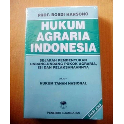 Jual HUKUM AGRARIA INDONESIA - BOEDI HARSONO | Shopee Indonesia