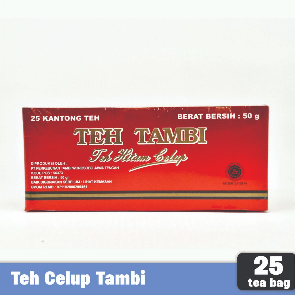 Jual TEH TAMBI - Teh Hitam Celup Tambi isi 25 | Shopee Indonesia