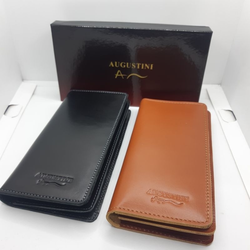 Jual Dompet pria panjang lipat dua kulit kartu dan uang augustine ...