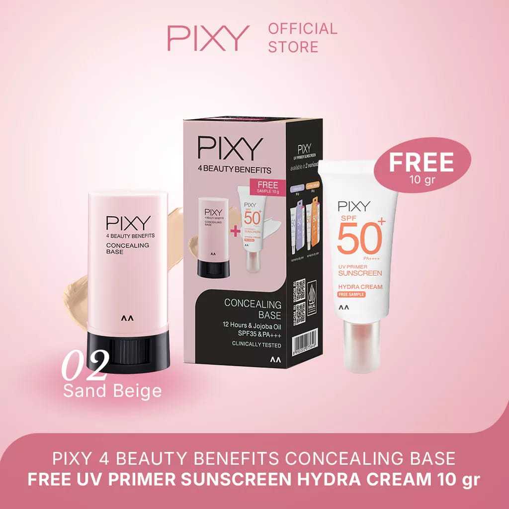 Jual PIXY 4 Beauty Benefits Concealing Base FREE PIXY UV Primer ...