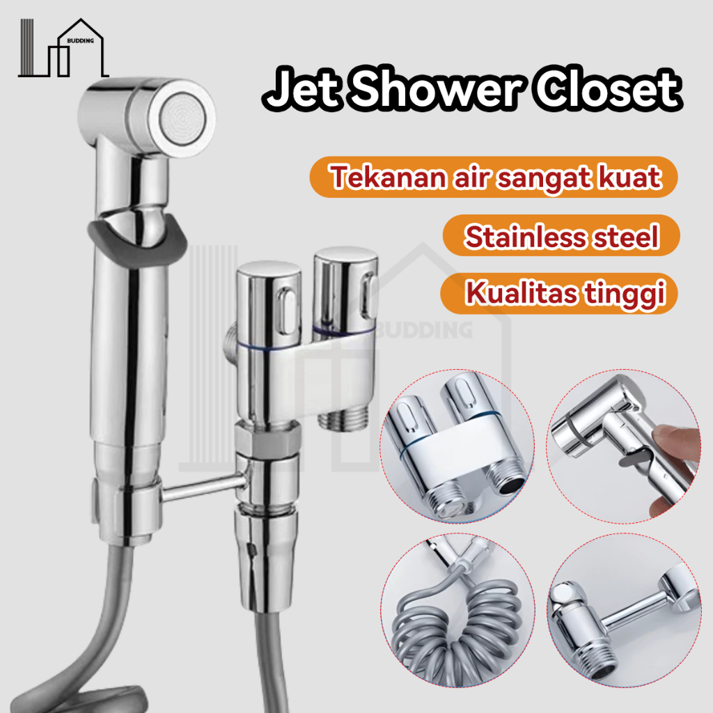 Jual SUS304 Tahan Karat 1 Set Jet Shower Closet Jet Shower Kamar Mandi ...