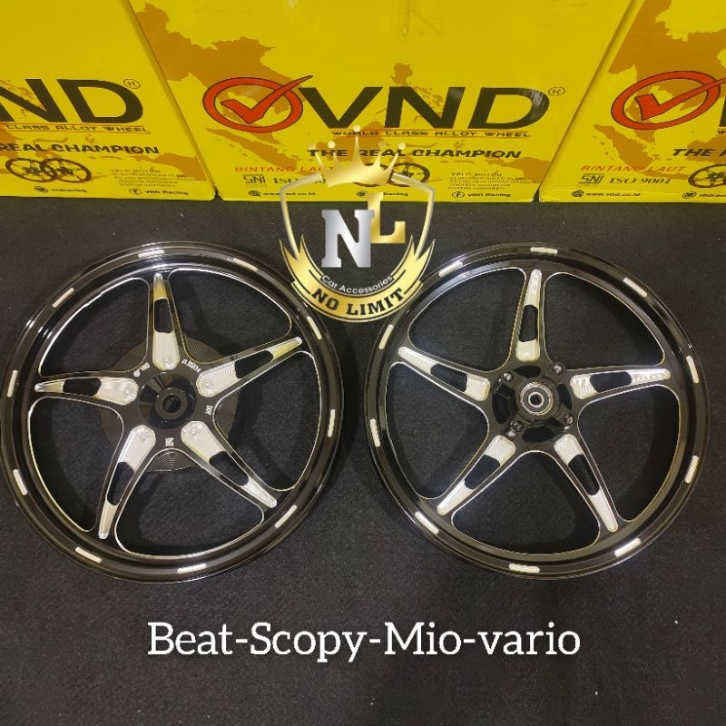 Jual VELG VND BINTANG LAUT 160X14 & 185X14 VARIO 110 125 150/BEAT SCOOPY/MIO SPORTY SMILE OLD ...