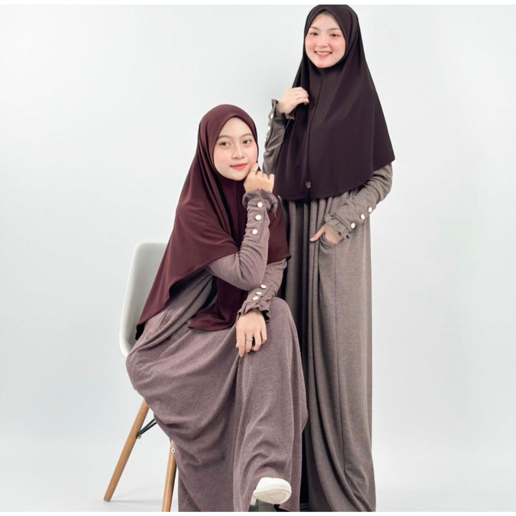 Jual NEW ABAYA AZALIA KNIT PREMIUM BATWING LENGAN KANCING | Shopee ...