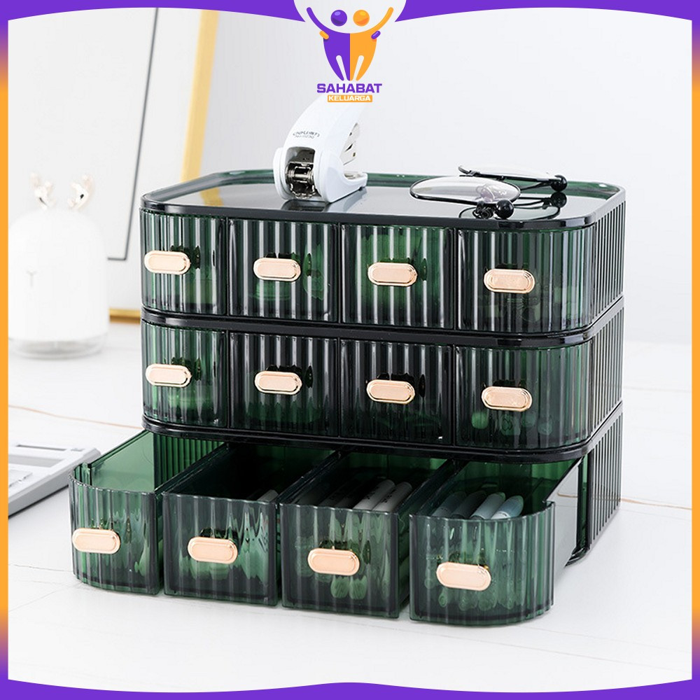 Jual Rak Meja Laci Mini Kristal Akrilik Transparan Organizer / Rak ...