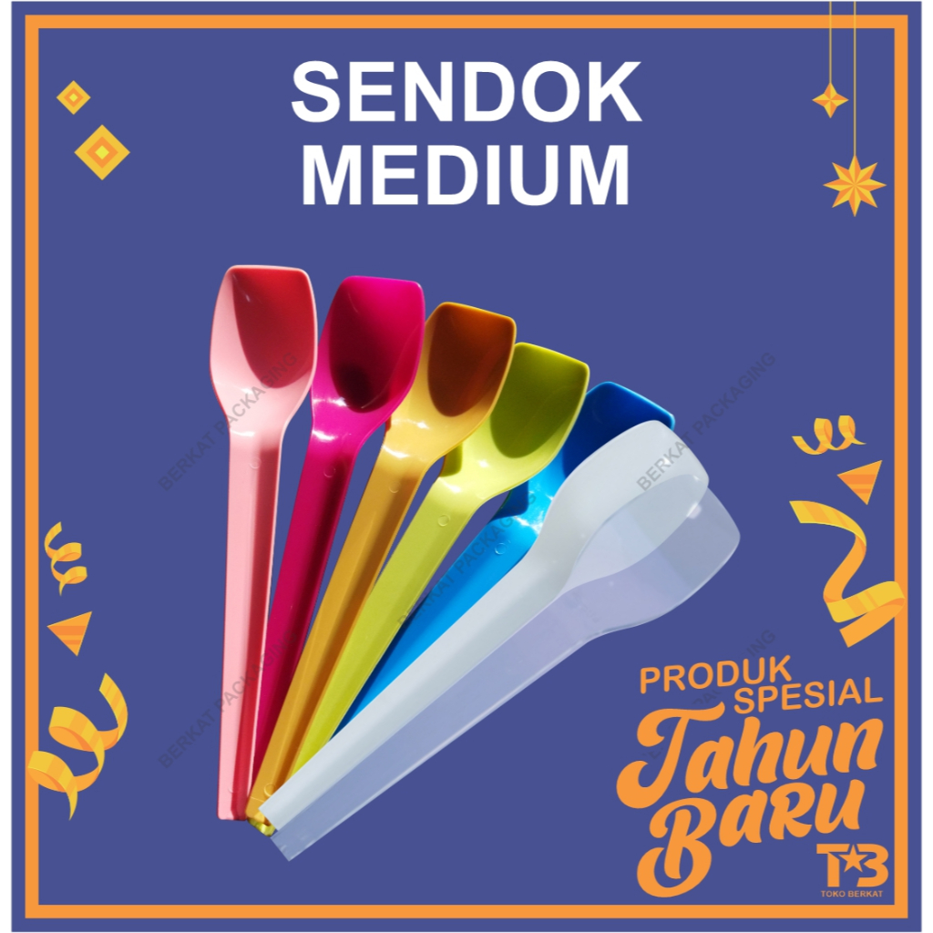 Jual Sendok Medium WARNA Merk SUAPI ISI 25 Pcs/ Sendok Dessert Warna ...