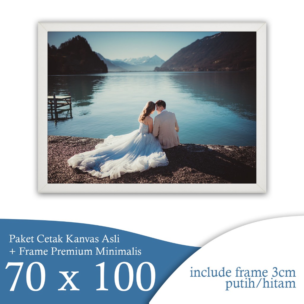 Jual Cetak Foto Kanvas 70x100 + Bingkai Frame Minimalis 3cm Print Photo ...