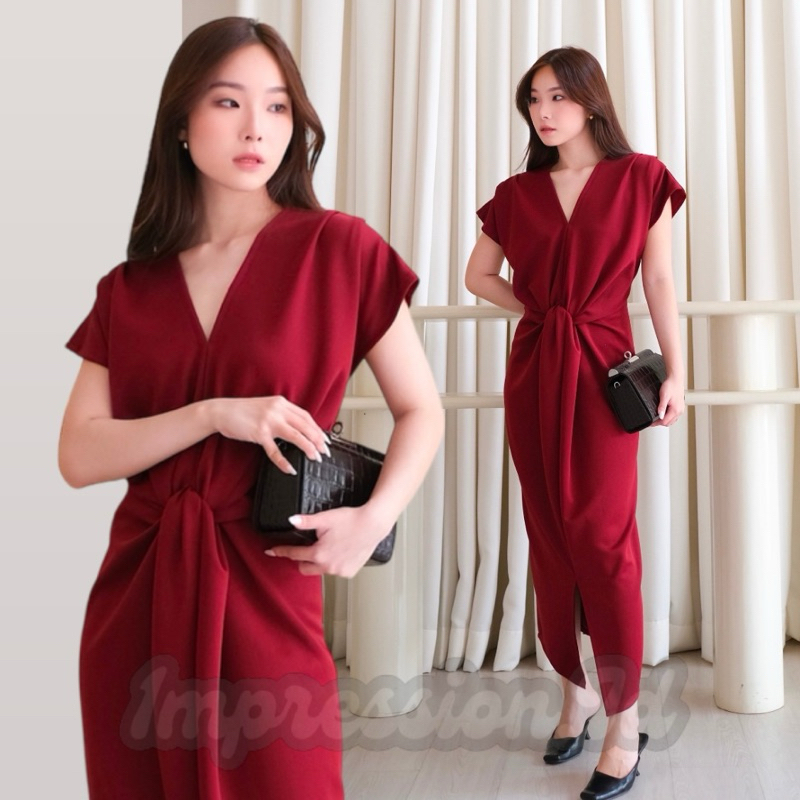 Jual TANAYA Long Dress Pesta Kondangan Wanita Scuba Premium Mewah ...