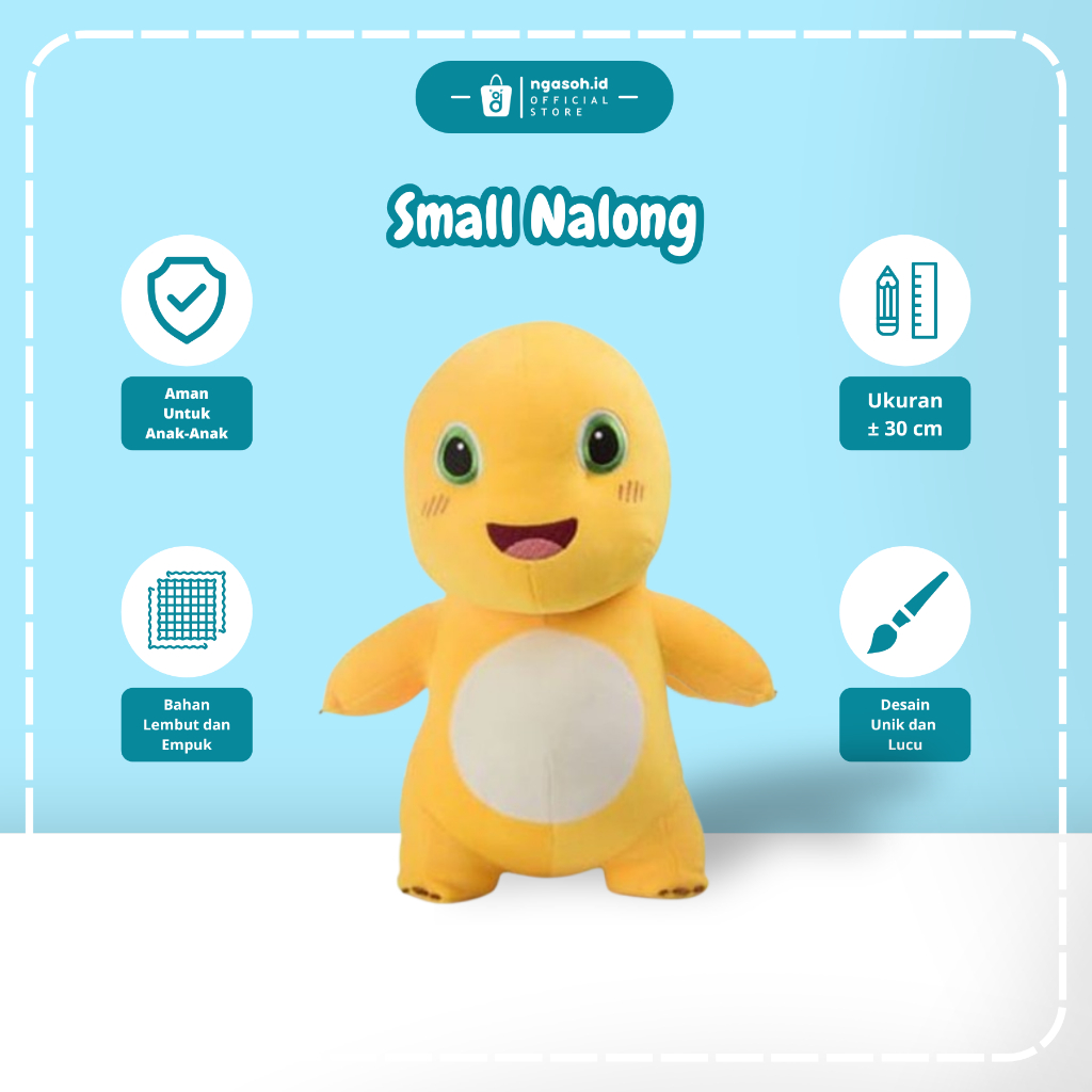 Jual Boneka Dino Kuning Nalong ±30cm Nailong Naga Susu Bahan Halus Kado ...