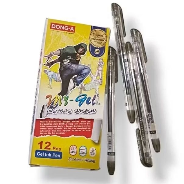 Jual Pulpen gel pen cair My Gel hitam biru merah (1 pcs) | Shopee Indonesia