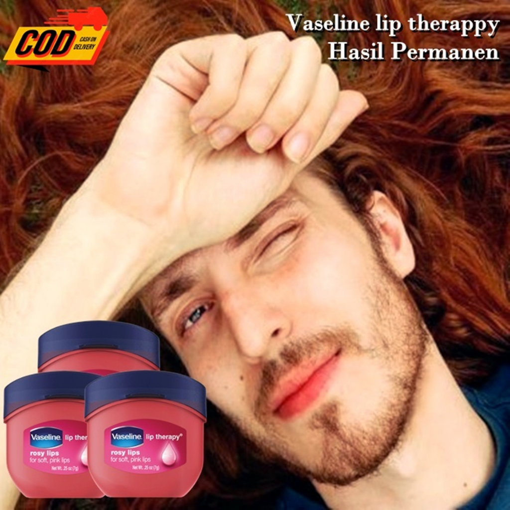 Jual 2 PCS VASELINE LIP ORIGINAL Penghilang Bibir Hitam Permanen Pria ...