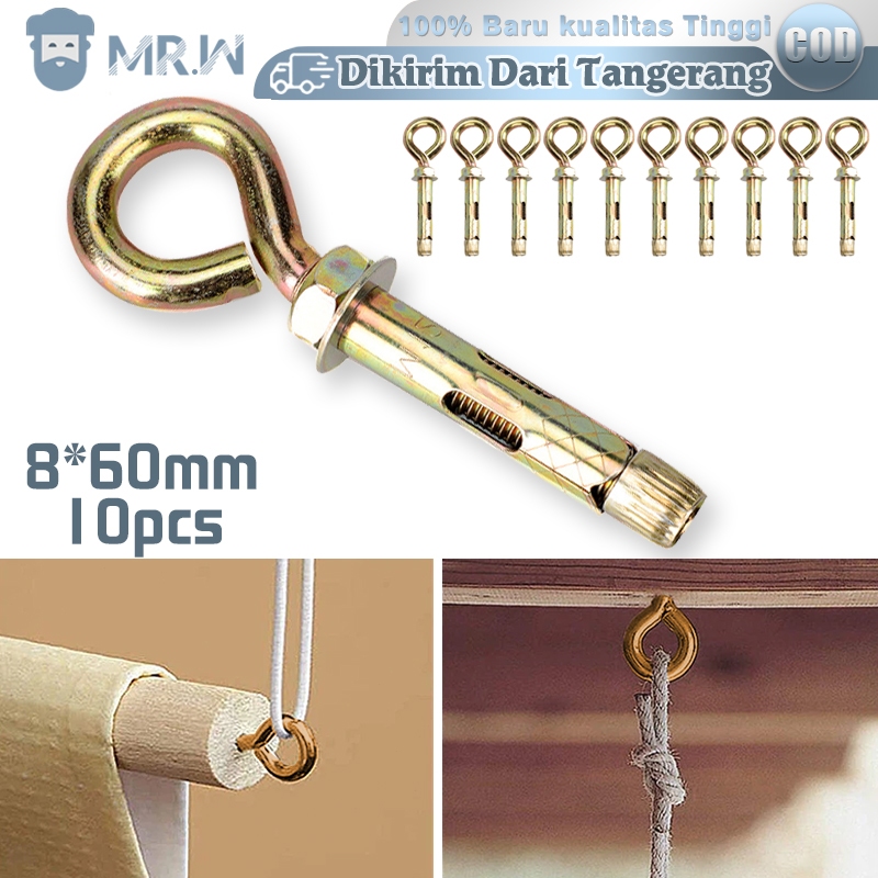Jual 10pcs/Set Eye Dynabolt M8 X 60 Dinabolt Gantung Eye Anchor ...