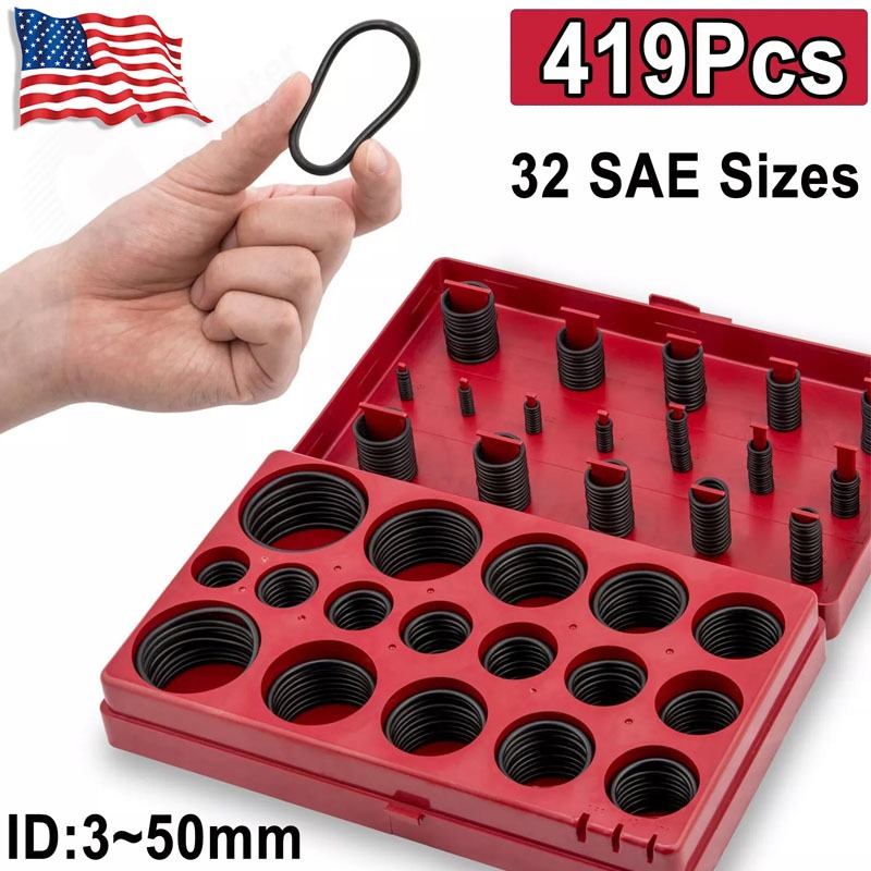 Jual Karet O Ring Seal Set Kit R01 - R32 Karet Rubber Red Free Box Lengkap 419 PCS | Shopee ...