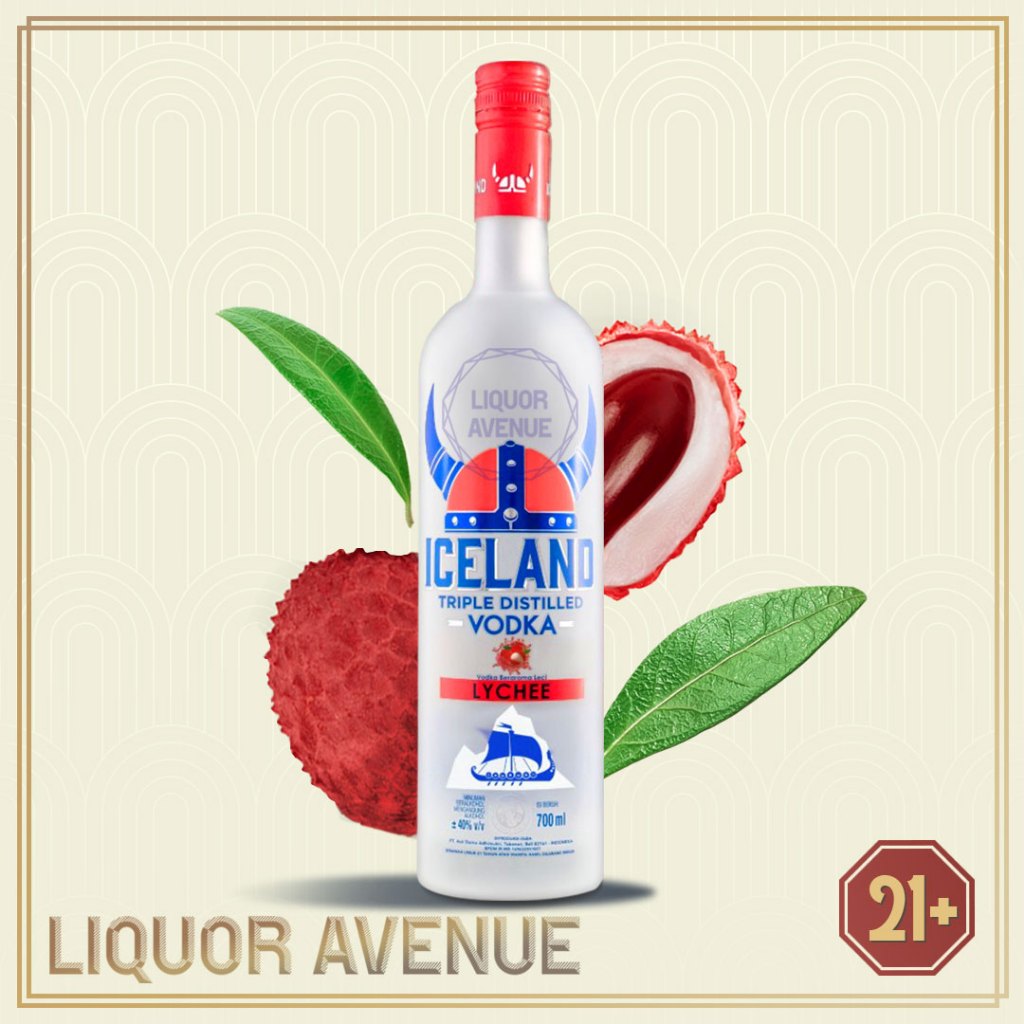Jual ICELAND Vodka Lychee Leci Triple Distilled 700ml | Shopee Indonesia