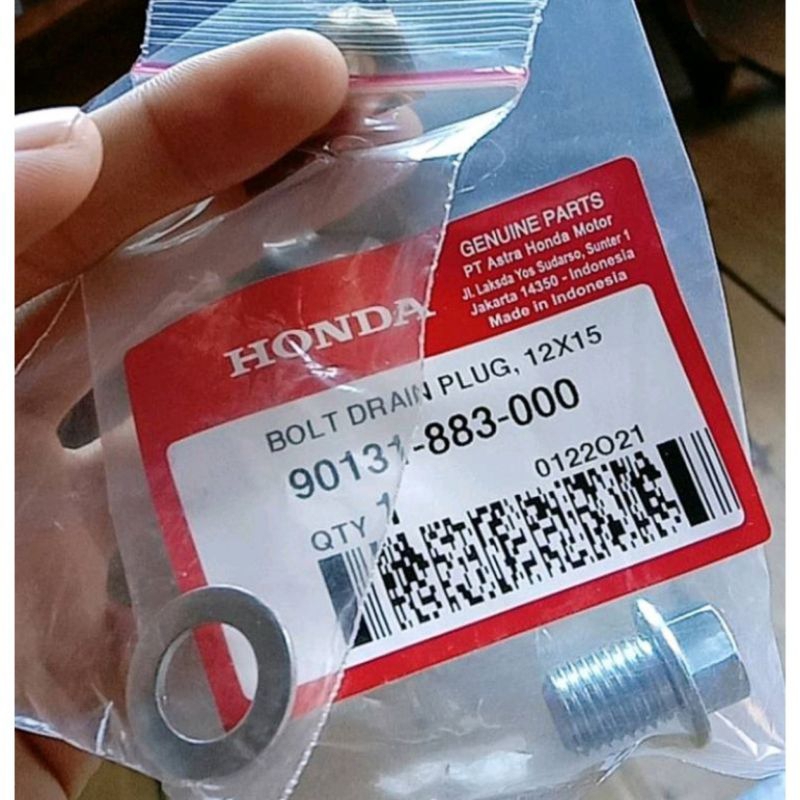 Jual Baut Tutup Oli Dan Ring Oli Mesin Bawah Beat Scoopy Genio Vario ...