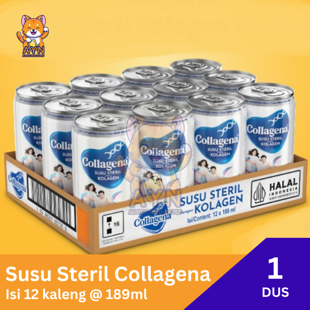 Jual Susu Steril Kolagen Collagena 1 dus isi 12 kaleng | Shopee Indonesia