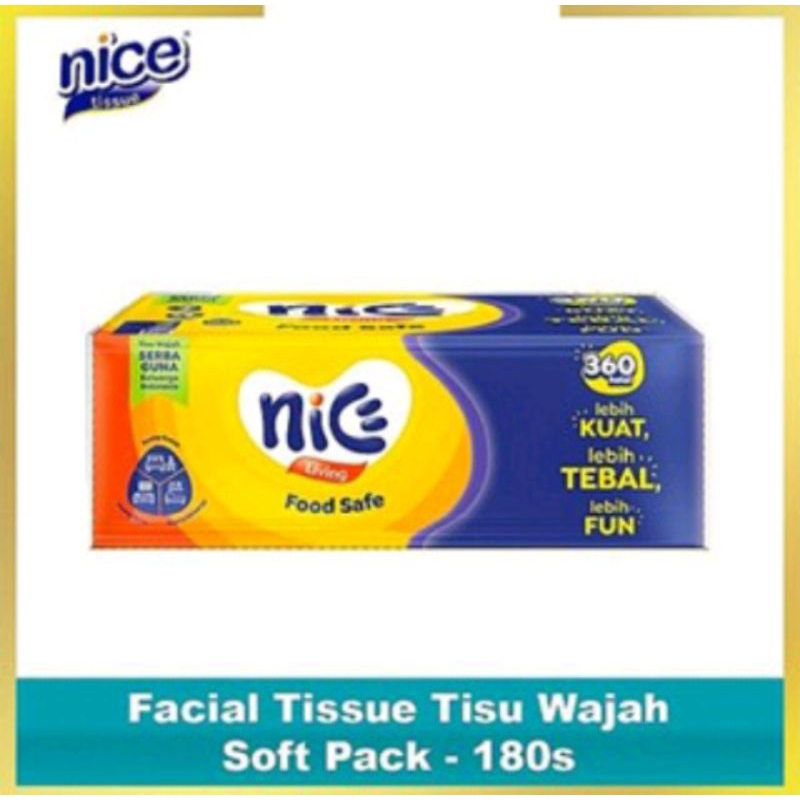 Jual ( ISI 4 ) Tissue Nice kemasan 180s 360 helai / 4 pack | Shopee ...