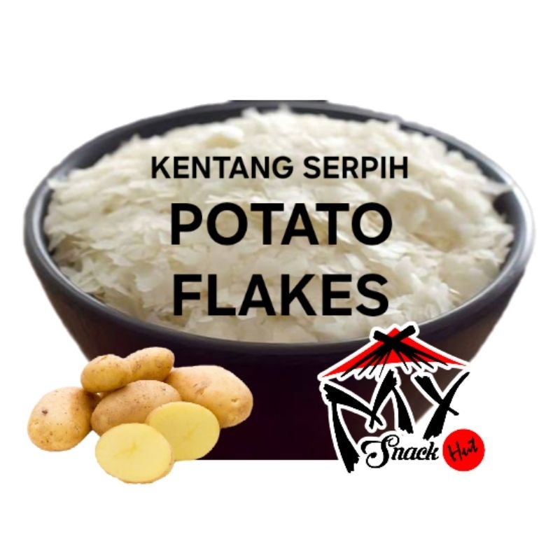 Jual POTATO FLAKES 1KG TEPUNG KENTANG INSTAN FLAKE KASAR MASH KERING ...