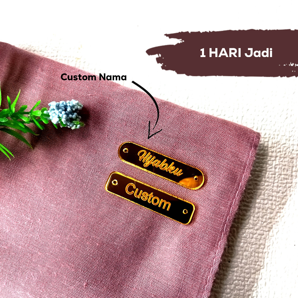 Jual CUSTOM LABEL AKRILIK / LABEL HIJAB / LABEL BAJU / CUSTOM LABEL ...