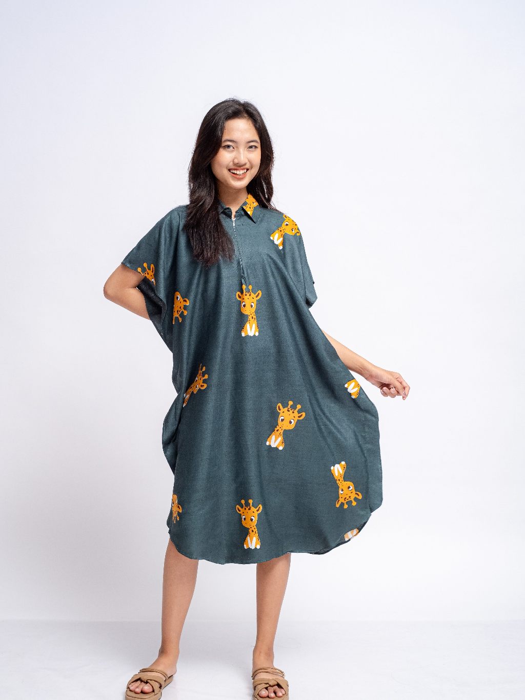 Jual Daster dewasa jumbo Ibu busui kerah motif karakter Dino kekinian ...