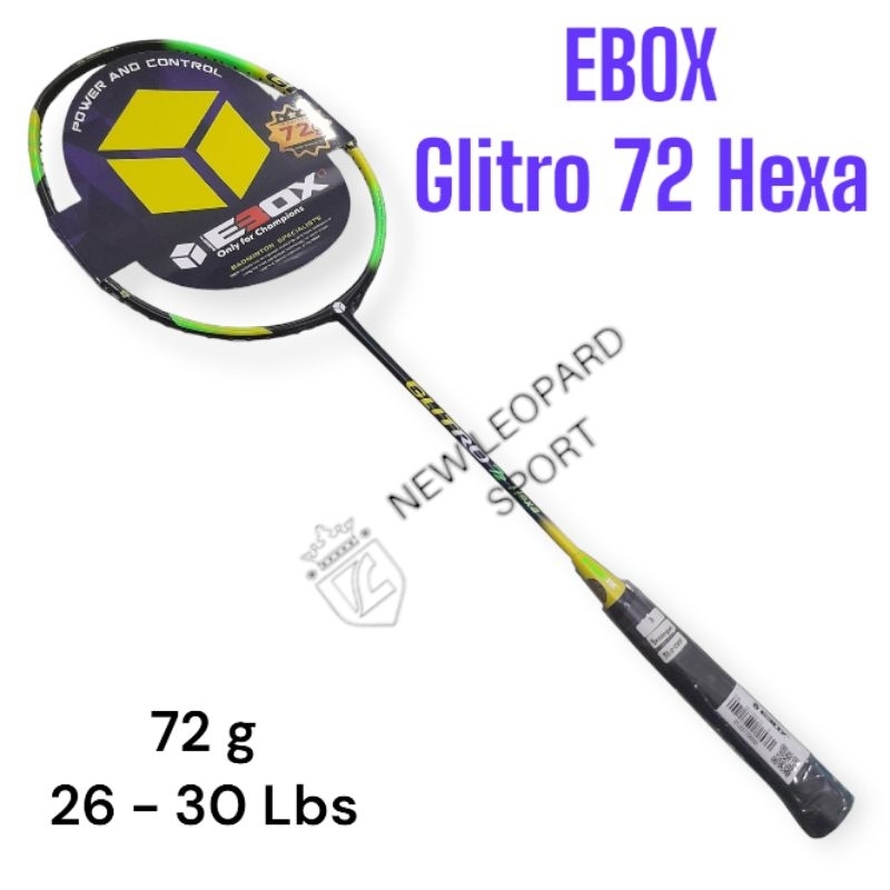 Jual Raket Badminton EBOX Glitro 72 Hexa / Raket Bulu Tangkis Original ...