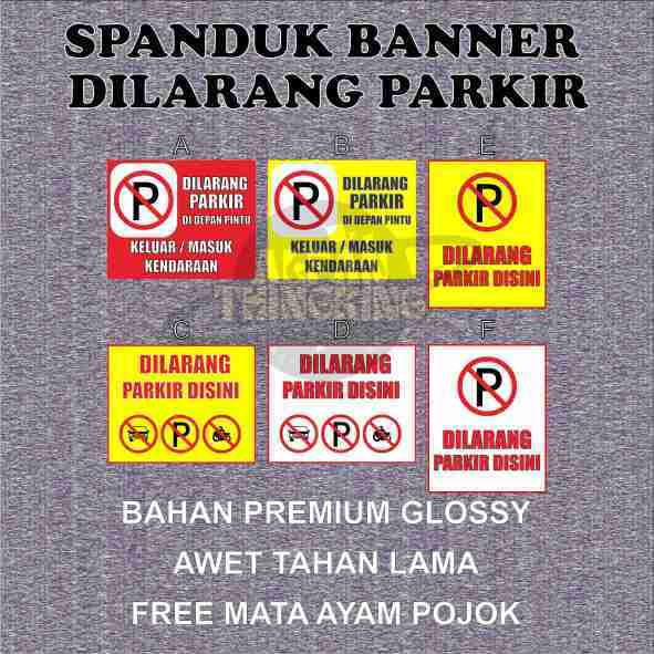 Jual Spanduk Banner Dilarang Parkir Premium Glossy | Shopee Indonesia