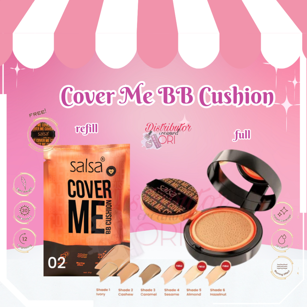 Jual SALSA Cover Me BB Cushion - Semi Matte with Red Algae Niacinamide ...