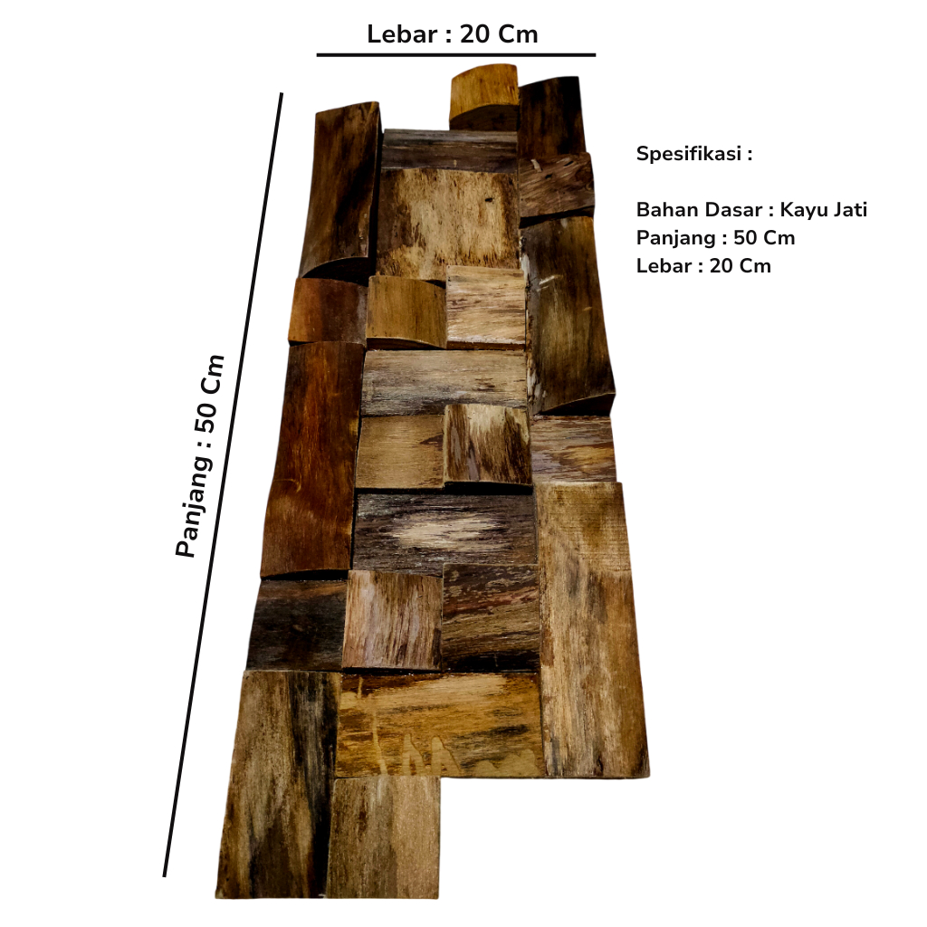 Jual Wall Panel 3D Motif Kulit Kayu Jati | Wall Panel Dinding Kayu ...