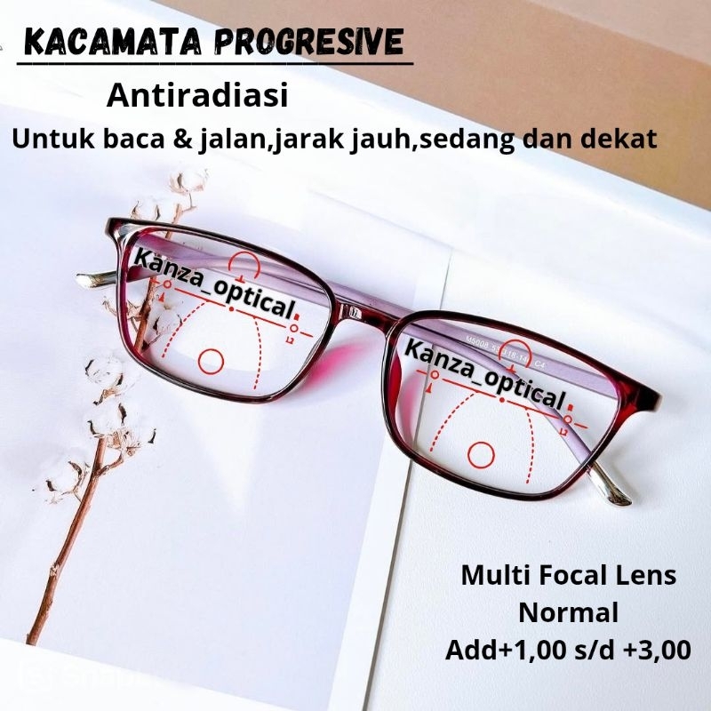 Jual kacamata progresive antiradiasi baca dan jalan wanita dan pria kacamata lentur 5008 ...