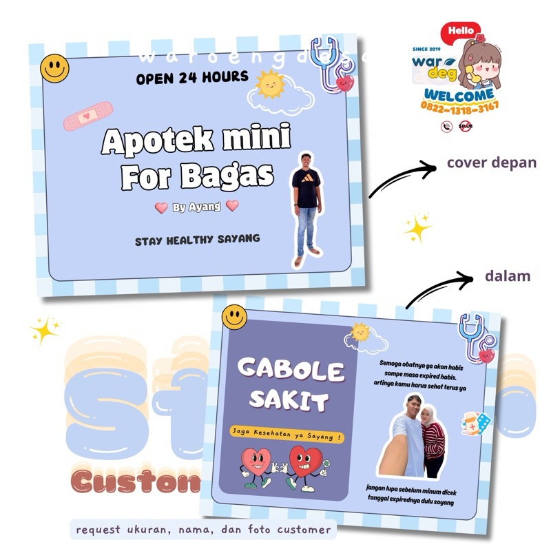 Jual STIKER APOTEK CUSTOM NAMA DAN FOTO DESAIN.3 | Shopee Indonesia