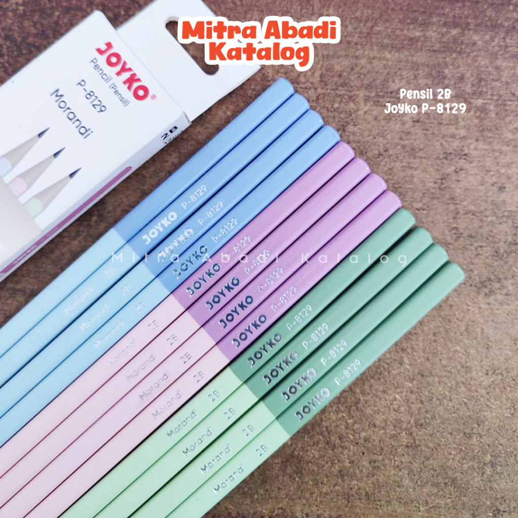 Jual (12 PCS) PENSIL 2B JOYKO P-8129 / 1 pack pak p8129 pencil kayu ...