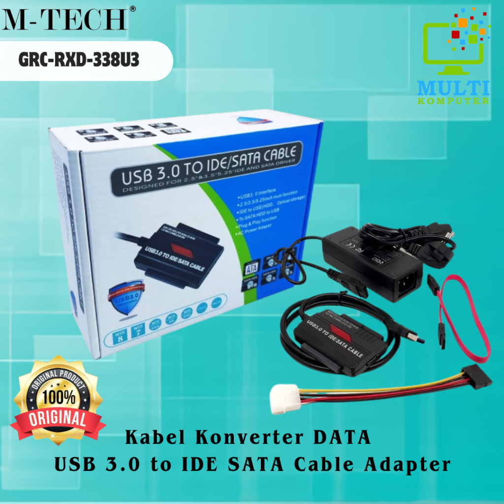 Jual kabel R Driver usb 3.0 / 2.0 to sata dan ide support hdd 2.5" / 3.5" | Shopee Indonesia