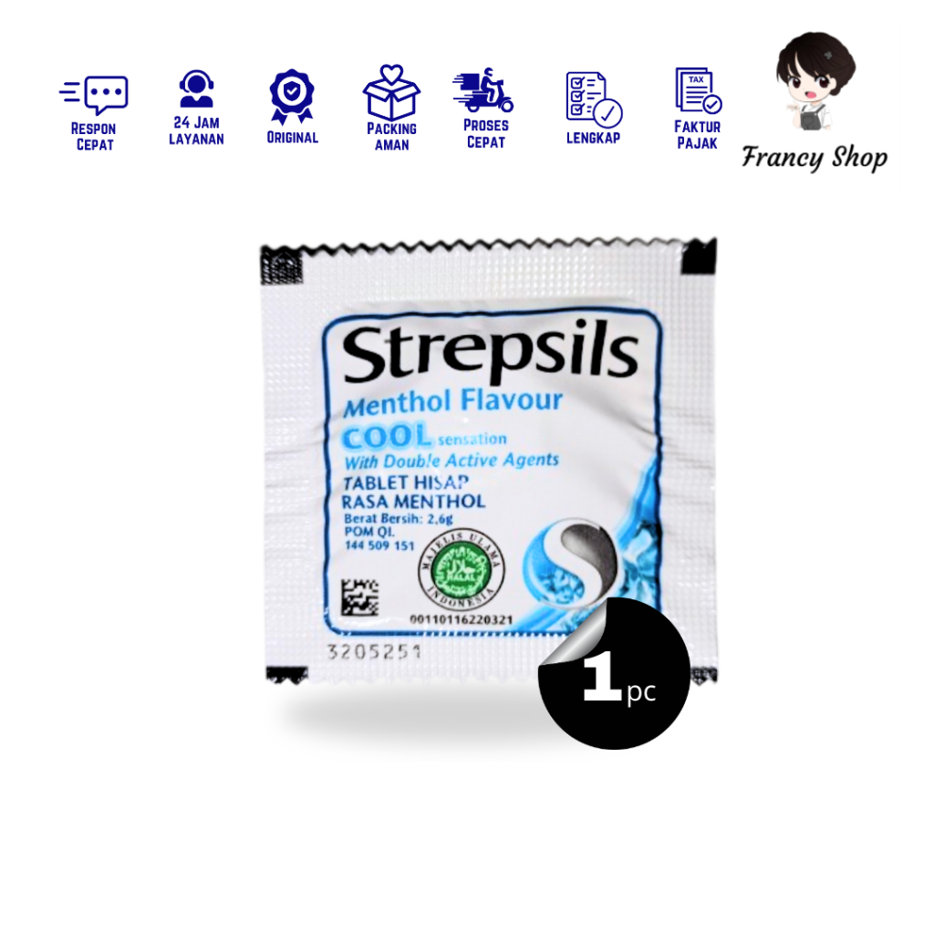 Jual Strepsils Cool Mint Permen Strepsil Pelega Tenggorokan 2,6 gr ...