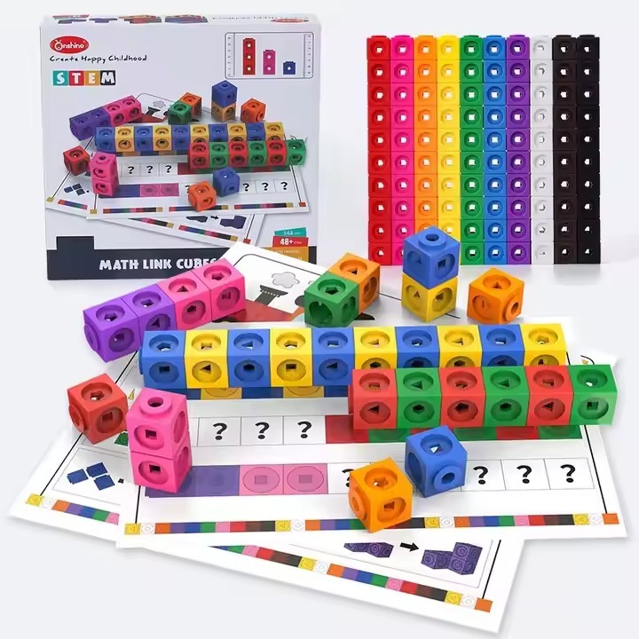 Jual Math LInk Cube / onshine link math cubes 144pcs / linking cubes ...