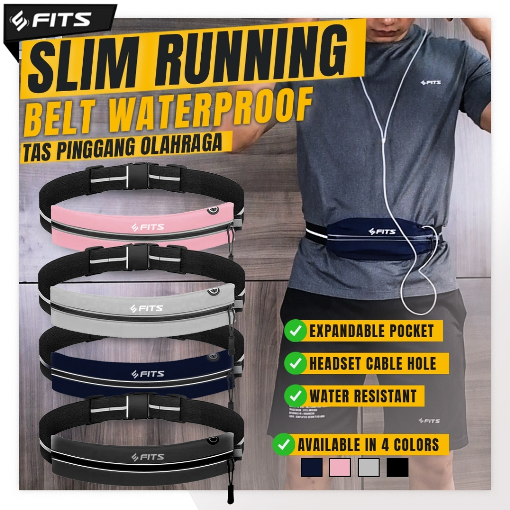 Jual FITS Slim Running Belt Waterproof | Running Bag | Tas Pinggang ...